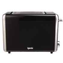 IGENIX 2 SLICE STAINLESS STEEL TOASTER – BLACK | Ringwood Sound and Vision